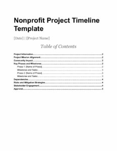 Nonprofit Project Timeline Template | Alesha Mathis